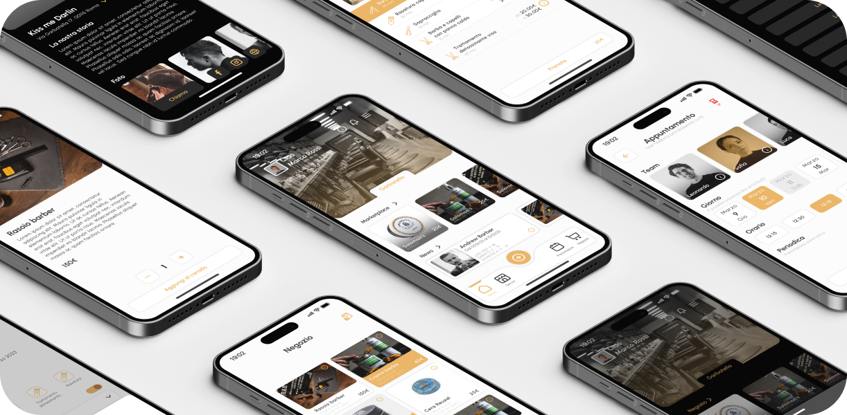 Managely Barber app - Overlay design studio